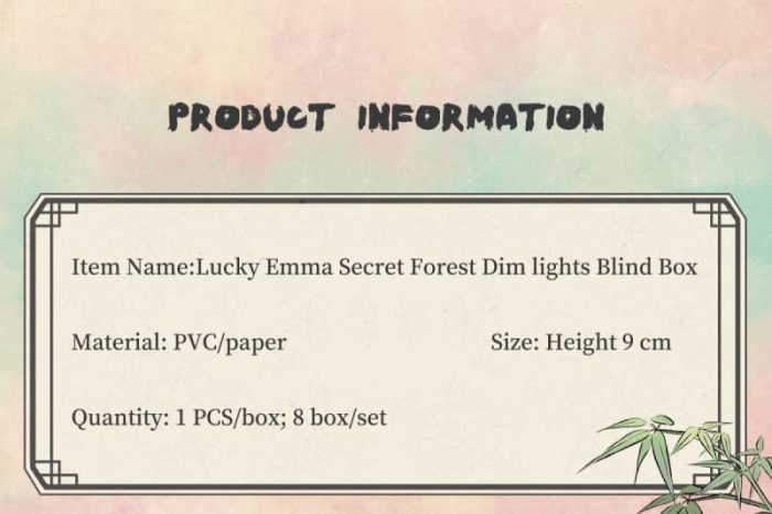 EMMA Secret Forest Dim Lights Series Blind Box - LUCKY EMMA