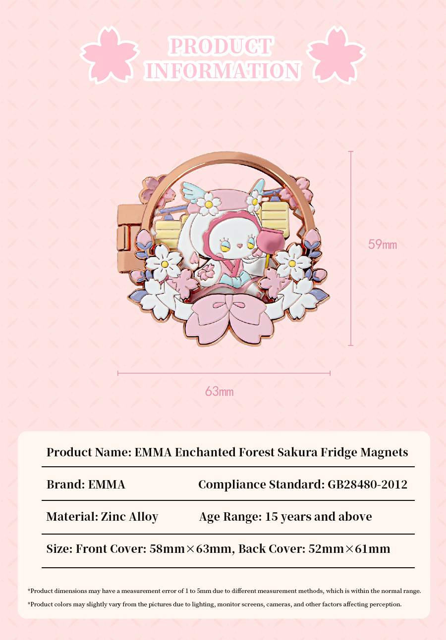 LUCKY EMMA-cherry Blossom Season Clamshell Fridge Magnets - LUCKY EMMA