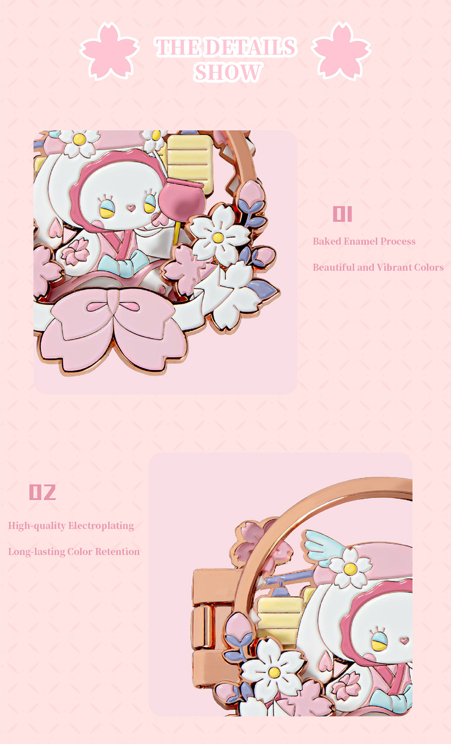 LUCKY EMMA-cherry Blossom Season Clamshell Fridge Magnets - LUCKY EMMA